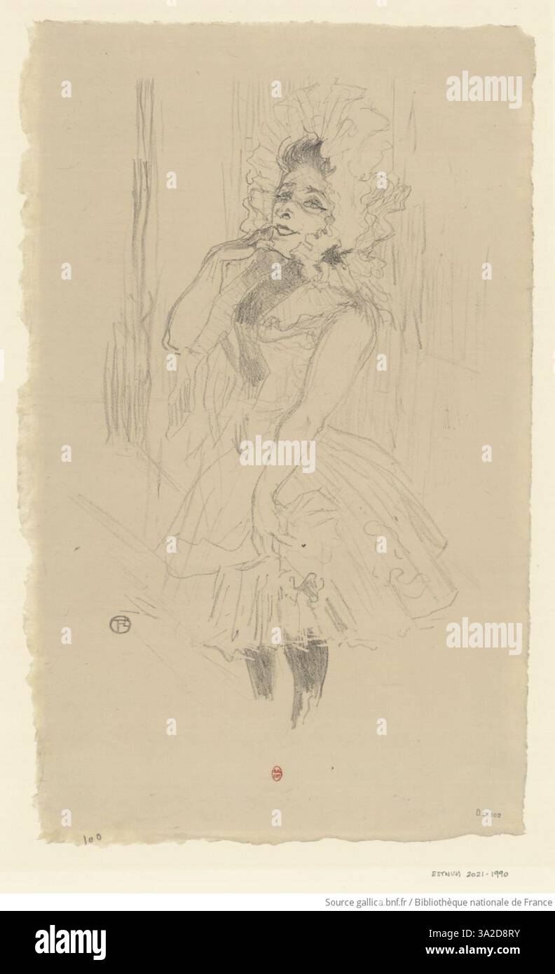 Toulouse-Lautrec’s lithograph captures Anna Held on stage in 'Toutes ...