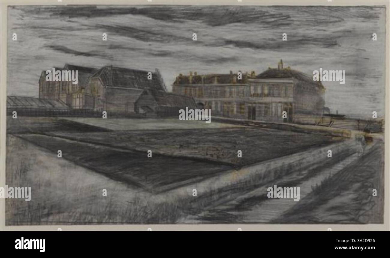 This landscape painting by Van Gogh depicts houses on Schenkweg in The ...