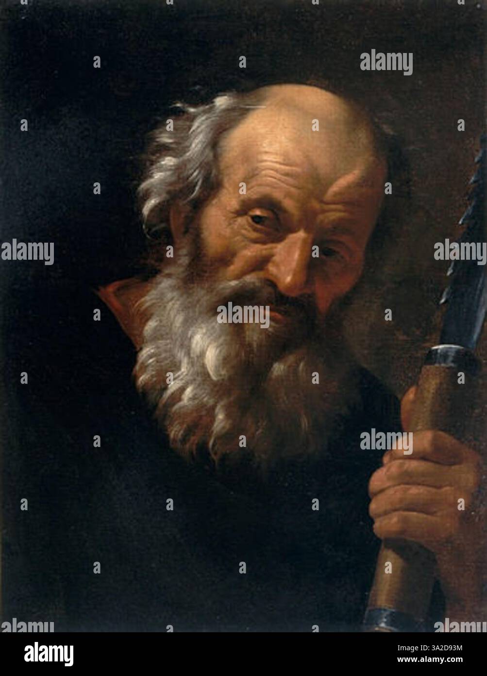This attributed work by Simon Vouet depicts Saint Simon the Apostle ...