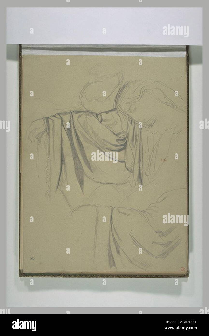 Chassériau’s drawing depicts a figure in a commanding stance ...