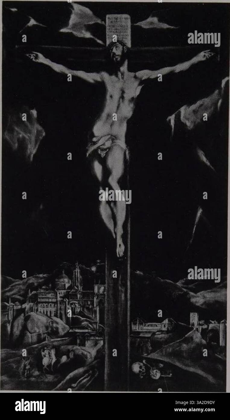 *Christ on the Cross with a View of Toledo* by El Greco, painted ...