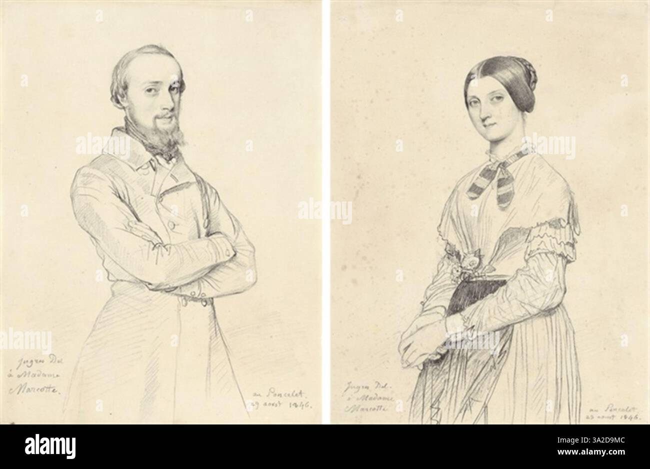 This portrait by Jean-Auguste-Dominique Ingres features Marie Marcotte ...