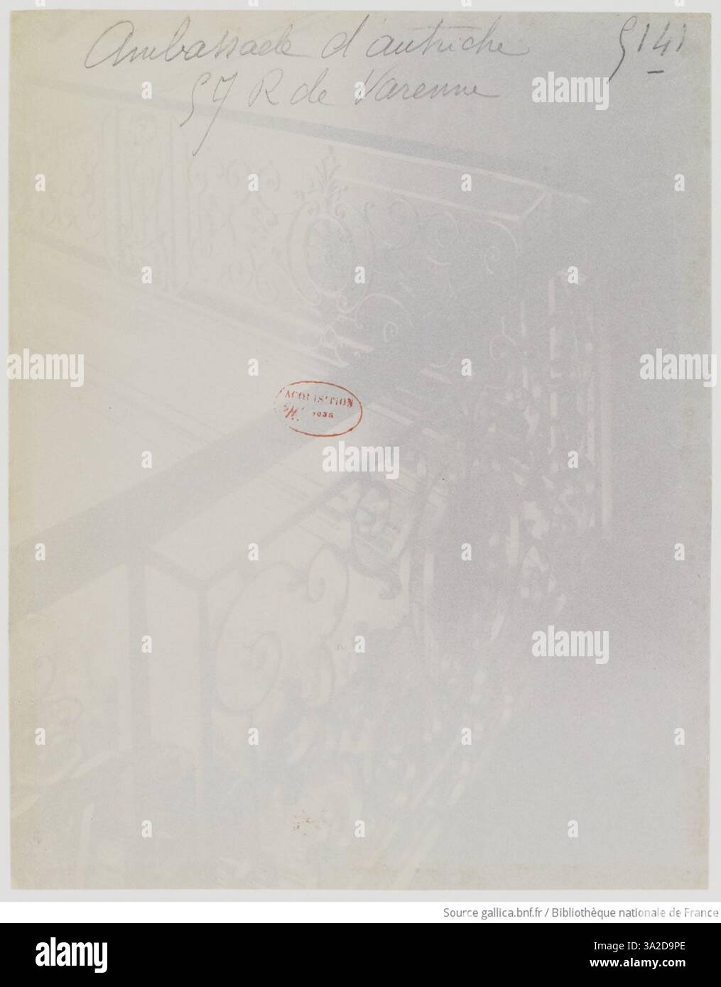 Eugène Atget's photograph captures the staircase inside the Austrian ...