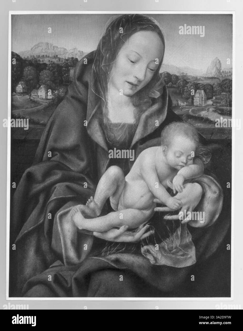 This 16th-century painting, possibly by Joos van Cleve, depicts the ...