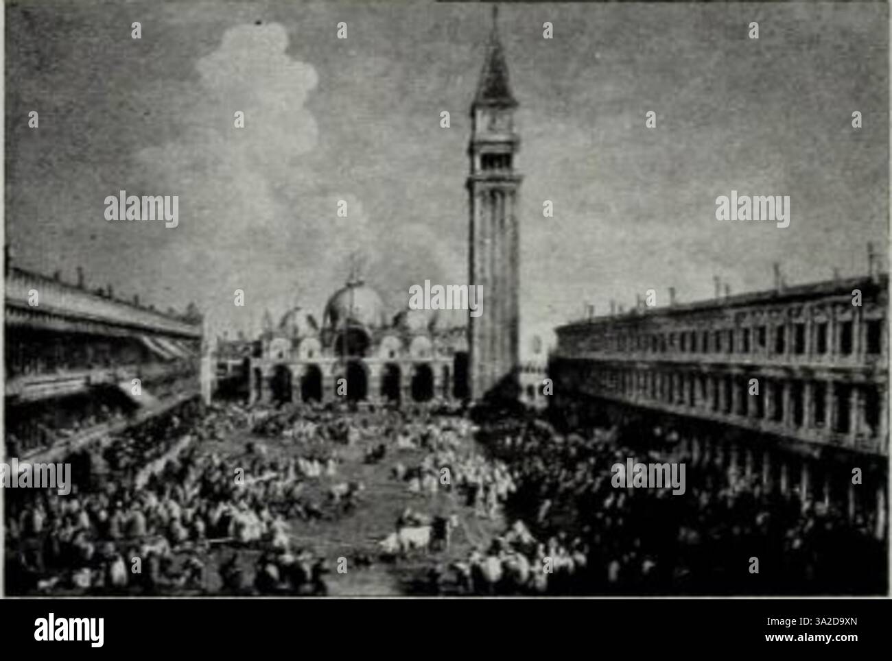 In this artwork, Canaletto captures a detailed scene of Venice ...