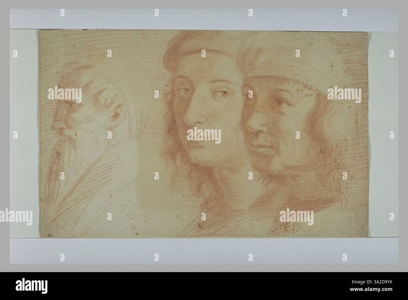 A copy featuring Raphael, Perugino, and another figure from the 'School ...