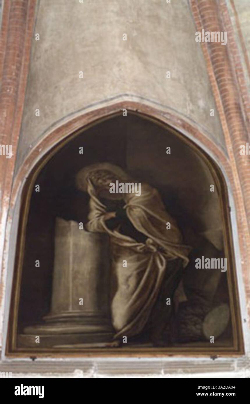 This artwork features Temperance, an allegorical figure symbolizing ...