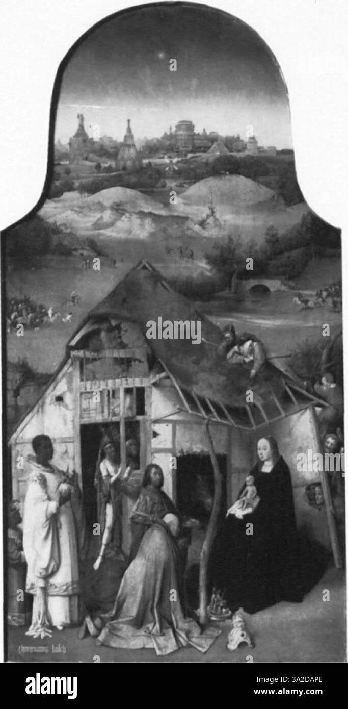 This early Netherlandish painting depicts religious figures with ...