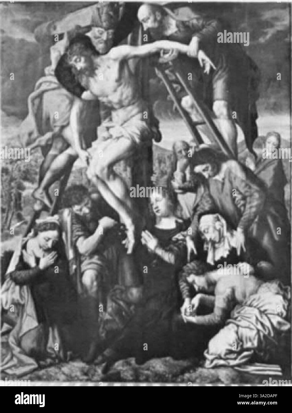 This early Netherlandish painting by Jan van Scorel and Pieter Coeck van Aelst features ...