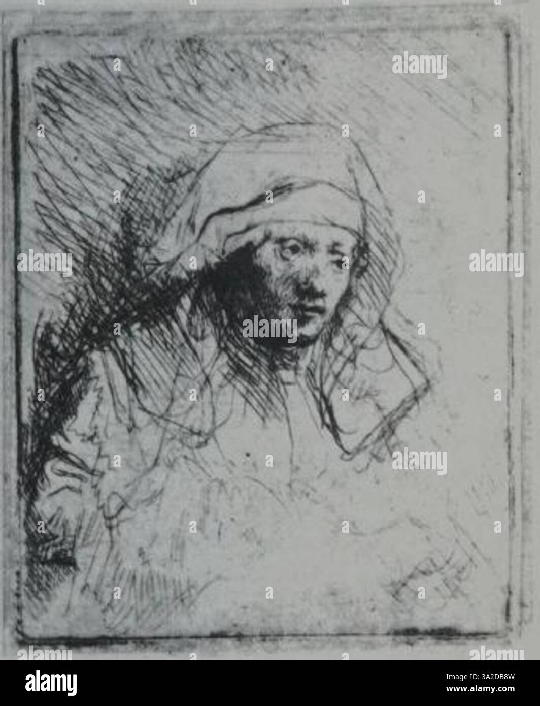 'White and Boon, B359' by Rembrandt is an etching that captures the ...