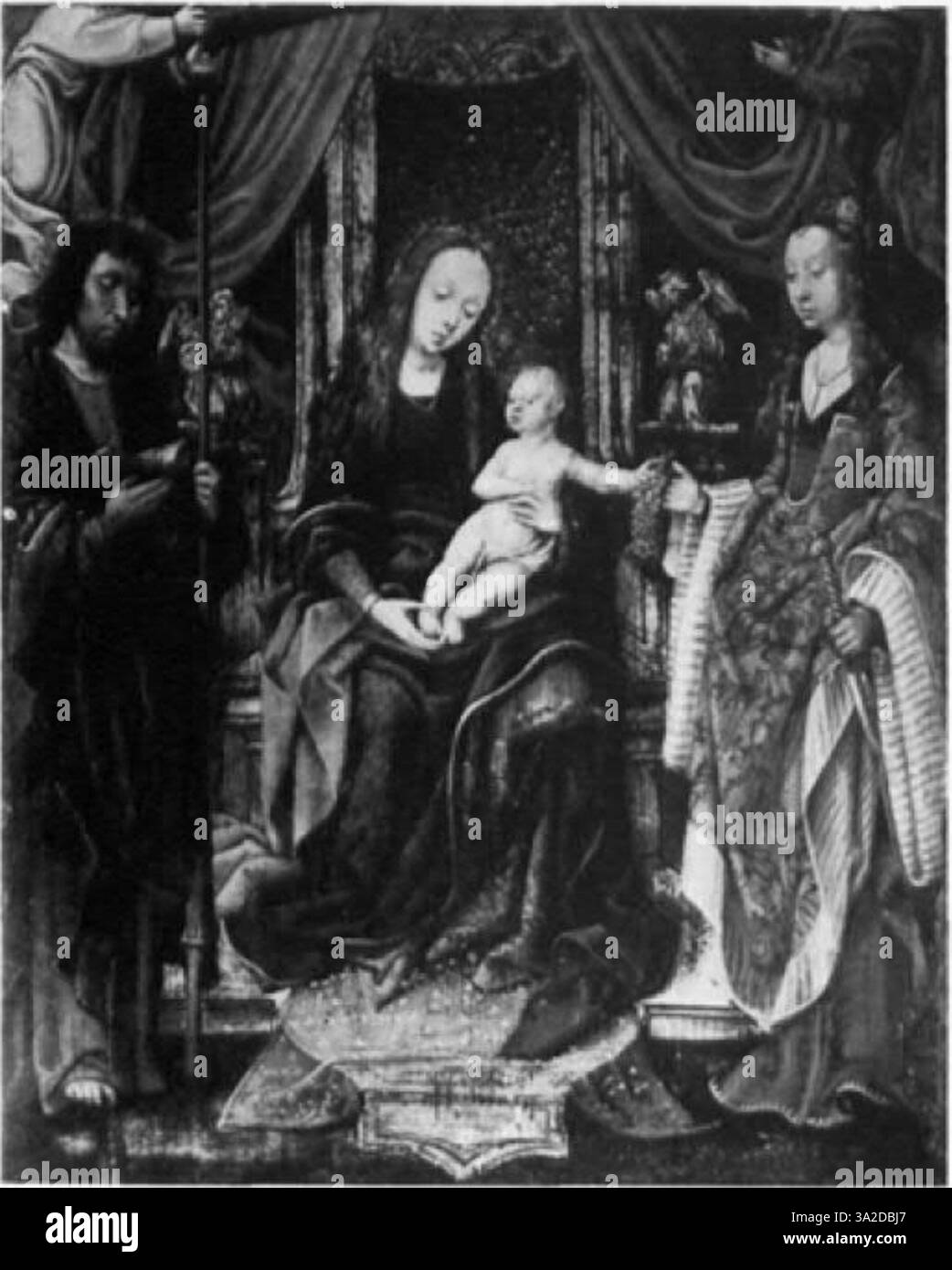 A Northern Renaissance artwork focusing on religious figures in ...