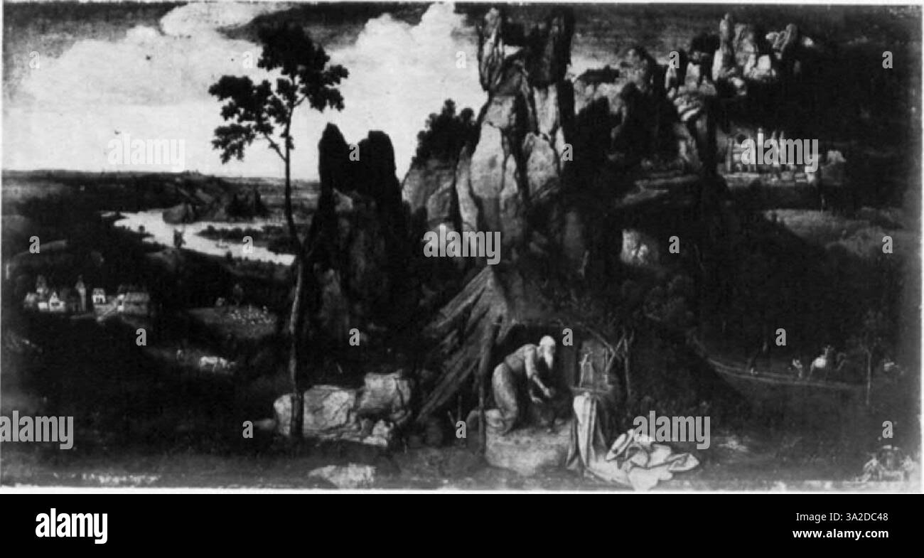 This painting by Joos van Cleve, Jan Provost, and Joachim Patenier features a religious subject ...