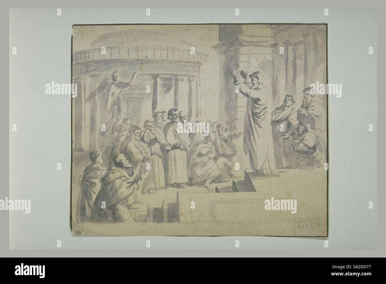 This image shows Saint Paul preaching in Athens, inspired by Raphael’s ...