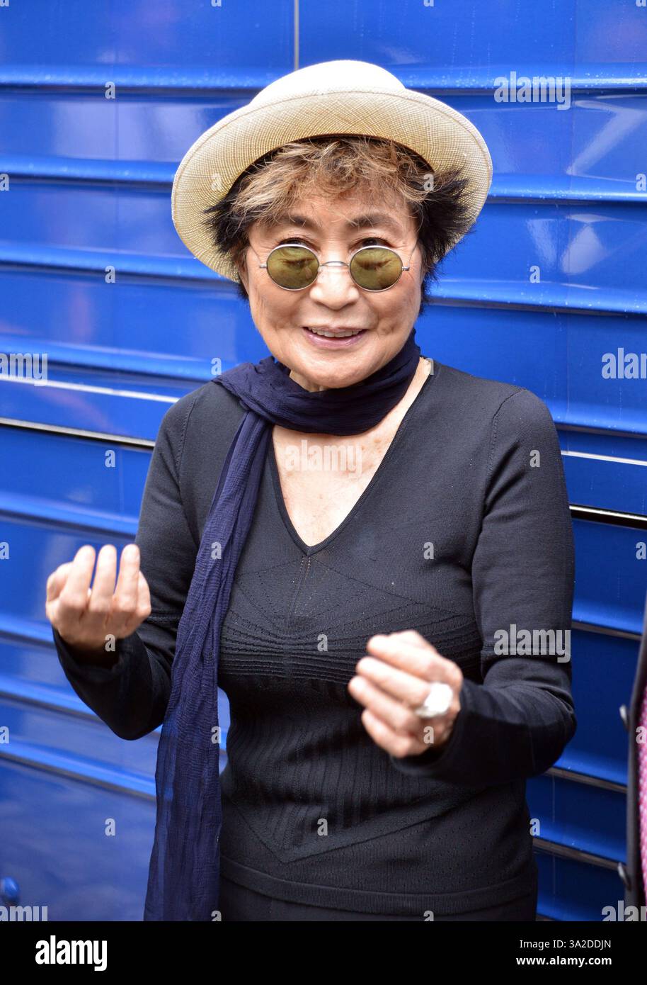 Yoko Ono launches the John Lennon Educational Bus Tour at City Hall on ...