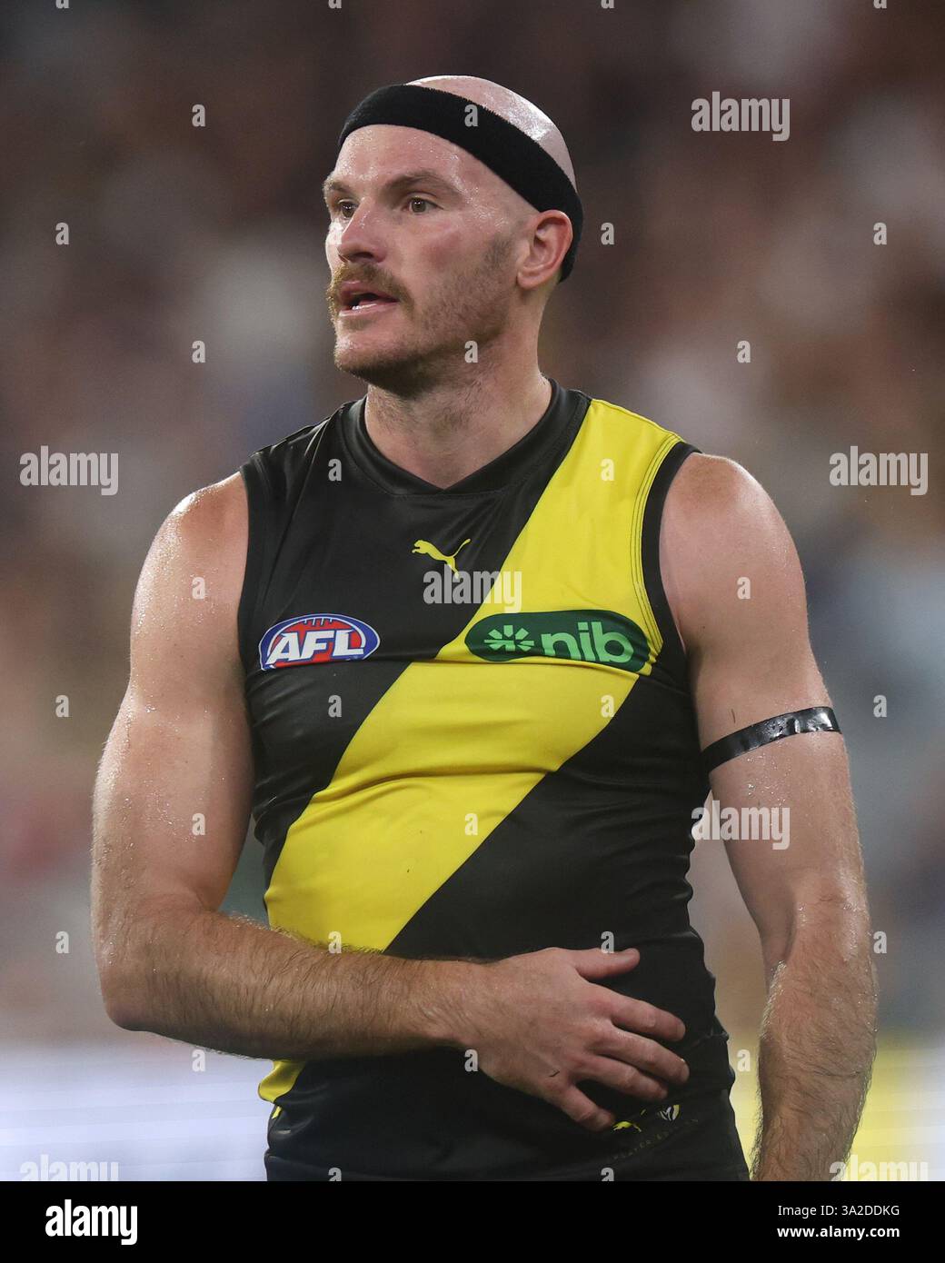 Melbourne, Australia. 13th Mar, 2025. Kamdyn McIntosh of the Tigers ...