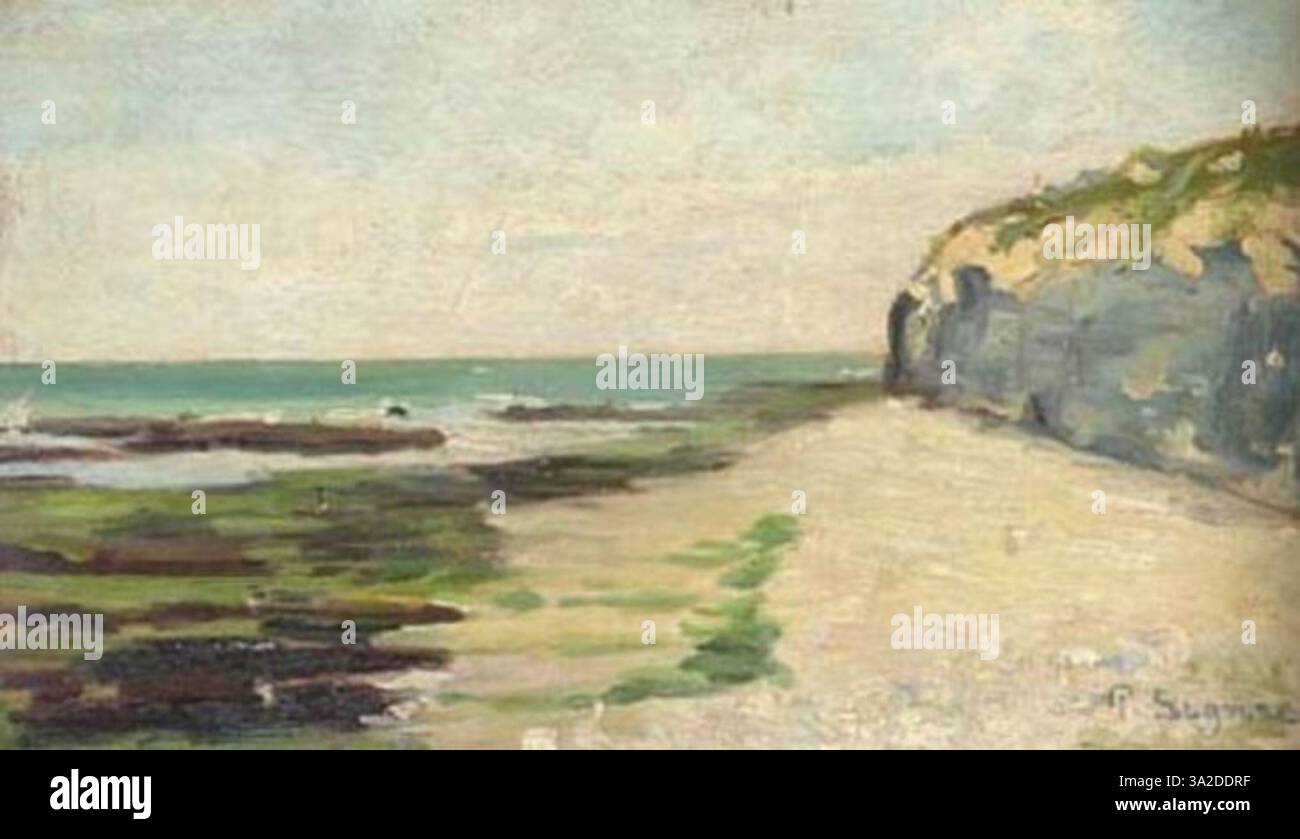 Paul Signac’s work features a coastal scene with vibrant colors and ...