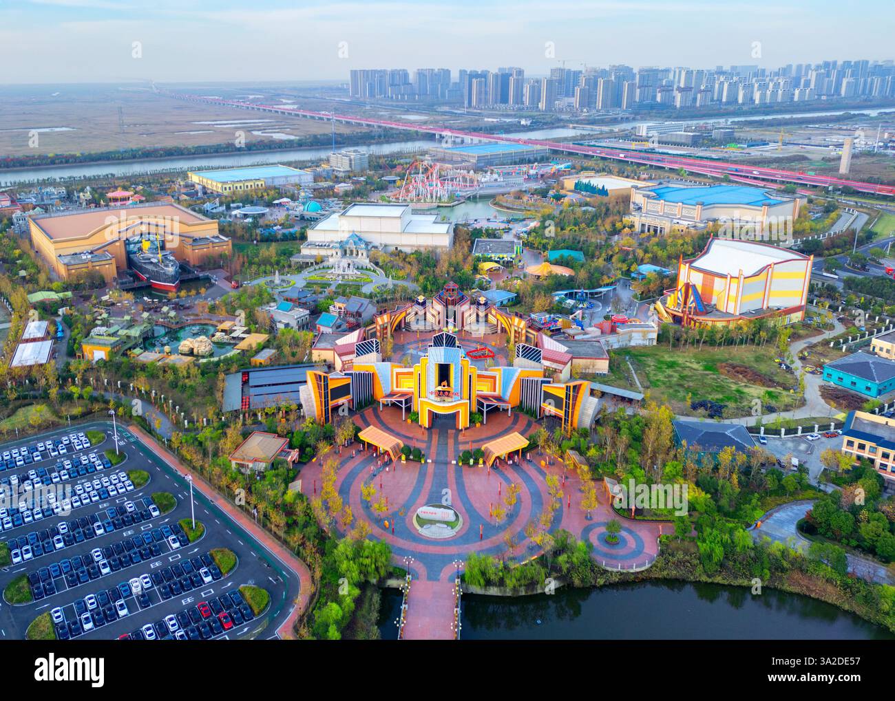 Aerial Scenery of Fantasia Tourism Zone, Cixi, Ningbo, Zhejiang, China ...