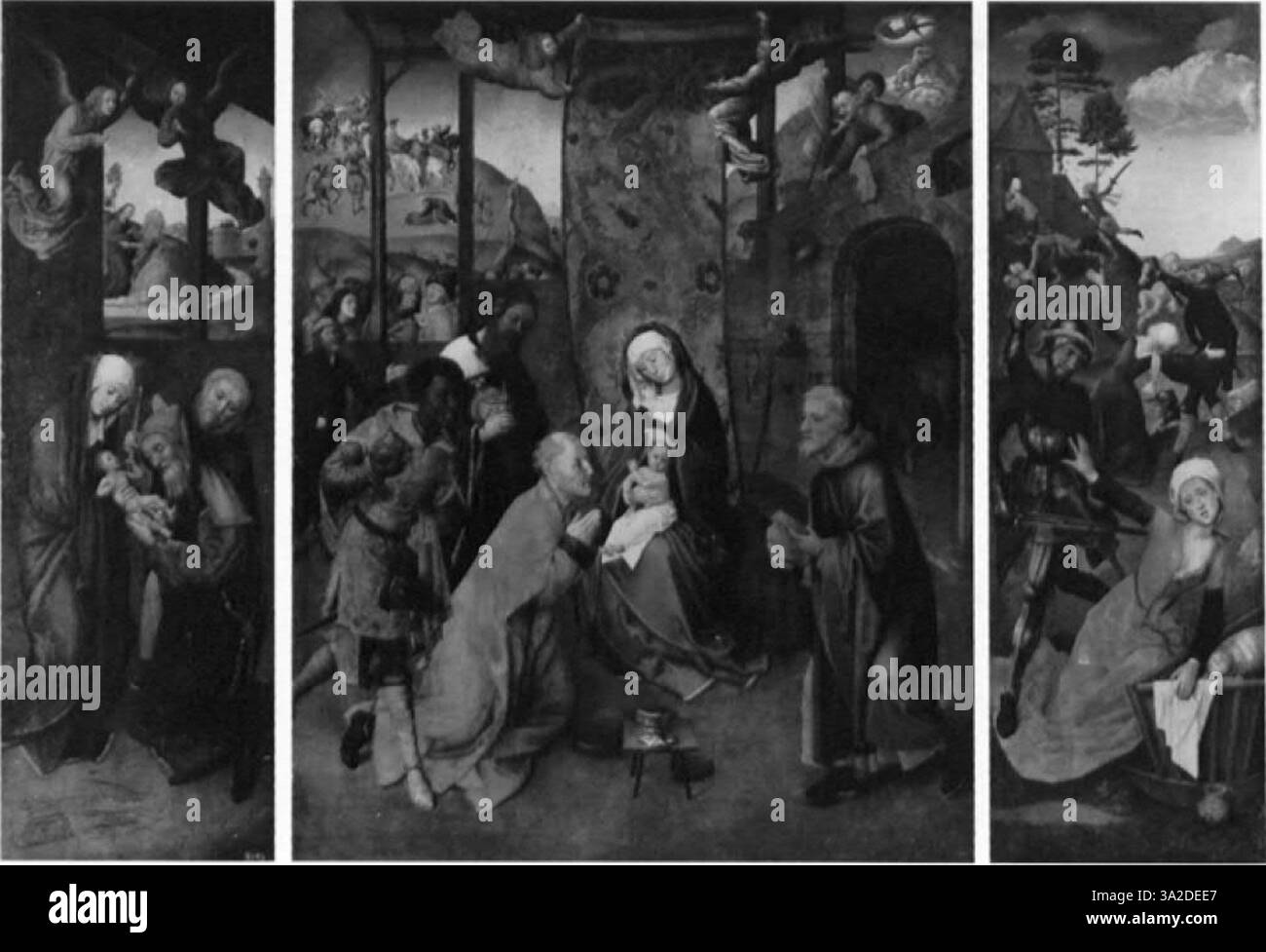 This plate from 'Early Netherlandish Painting, vol. 4' by Friedländer depicts a religious ...