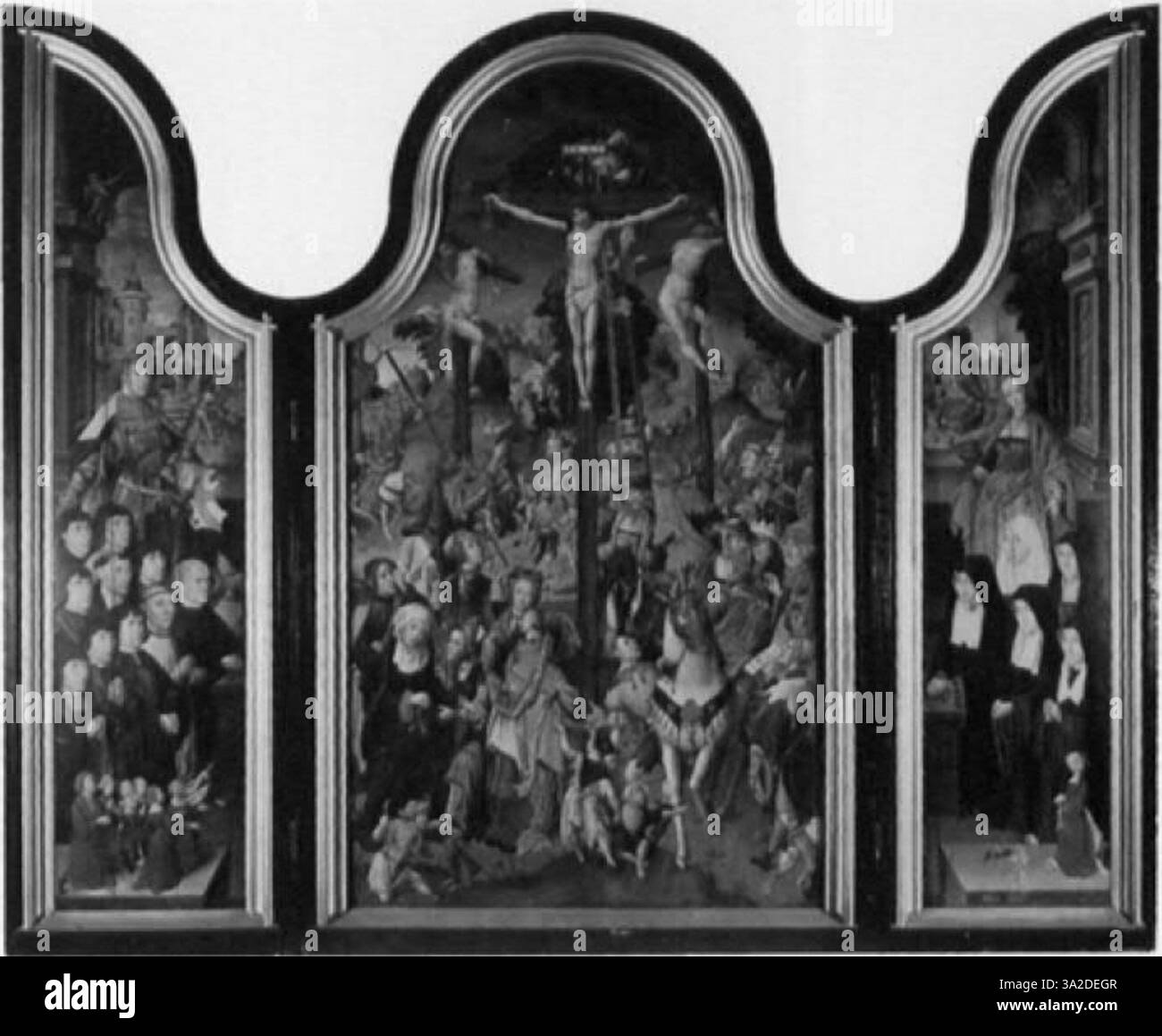 This Northern Renaissance painting showcases detailed religious figures ...