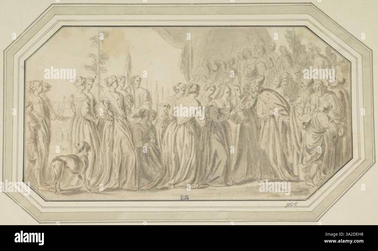 'Catarina Cornaro Giving Up her Crown to the Doge' is a historical ...