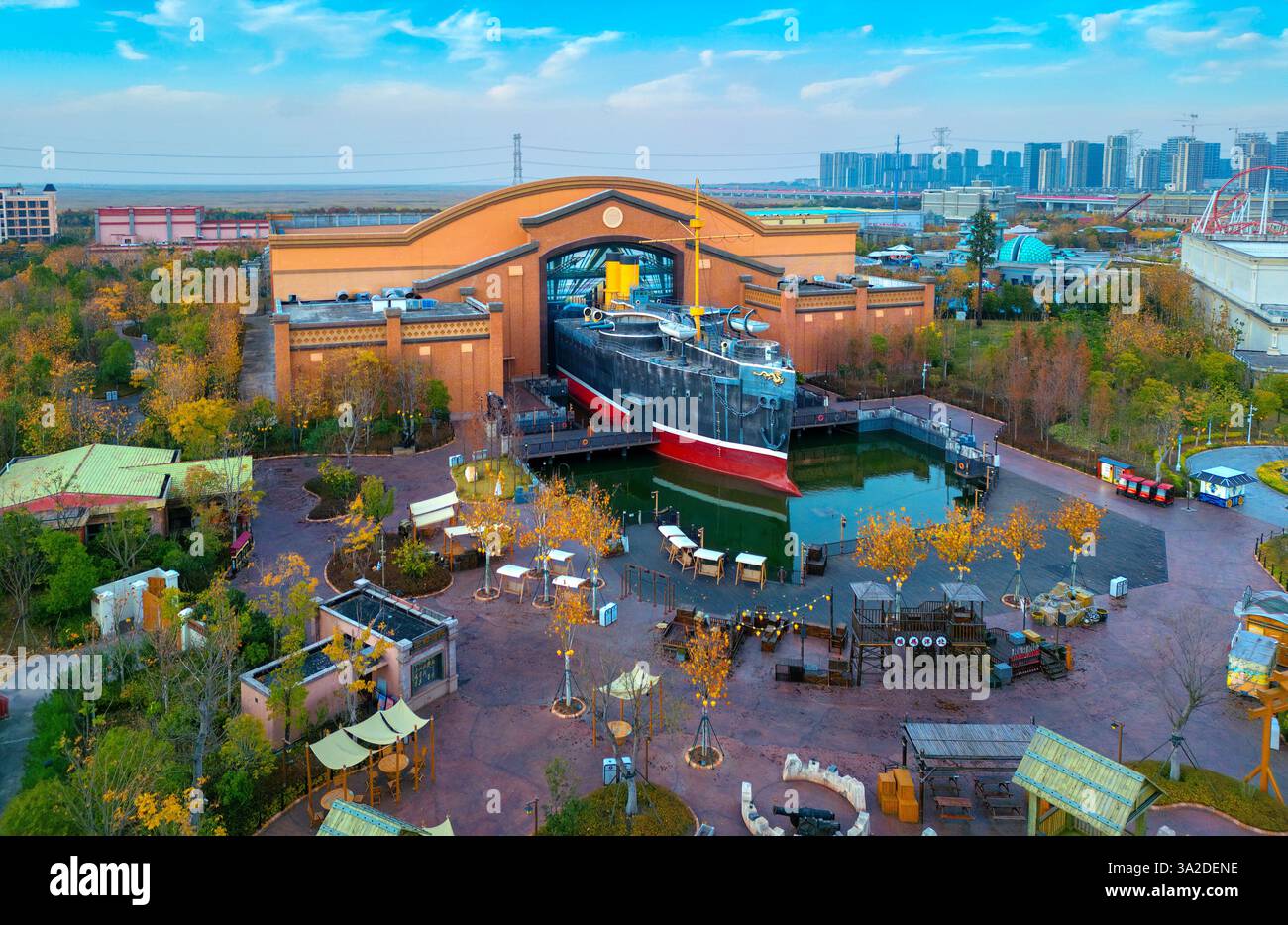 Aerial Scenery of Fantasia Tourism Zone, Cixi, Ningbo, Zhejiang, China ...