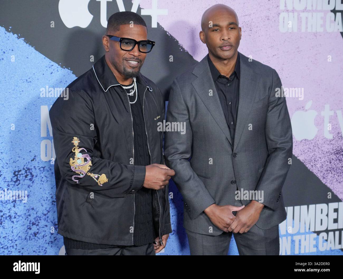 (L-R) Jamie Foxx and Datari Turner at the Apple TV+'s NUMBER ONE ON THE ...