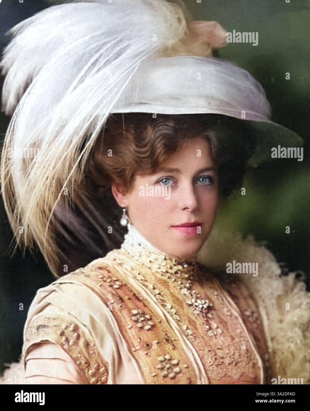 EDWARDIAN LADIES HAT with feathers Stock Photo - Alamy