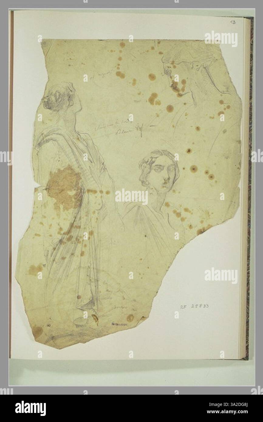 In this work, Chassériau explores three female figures, each depicted ...