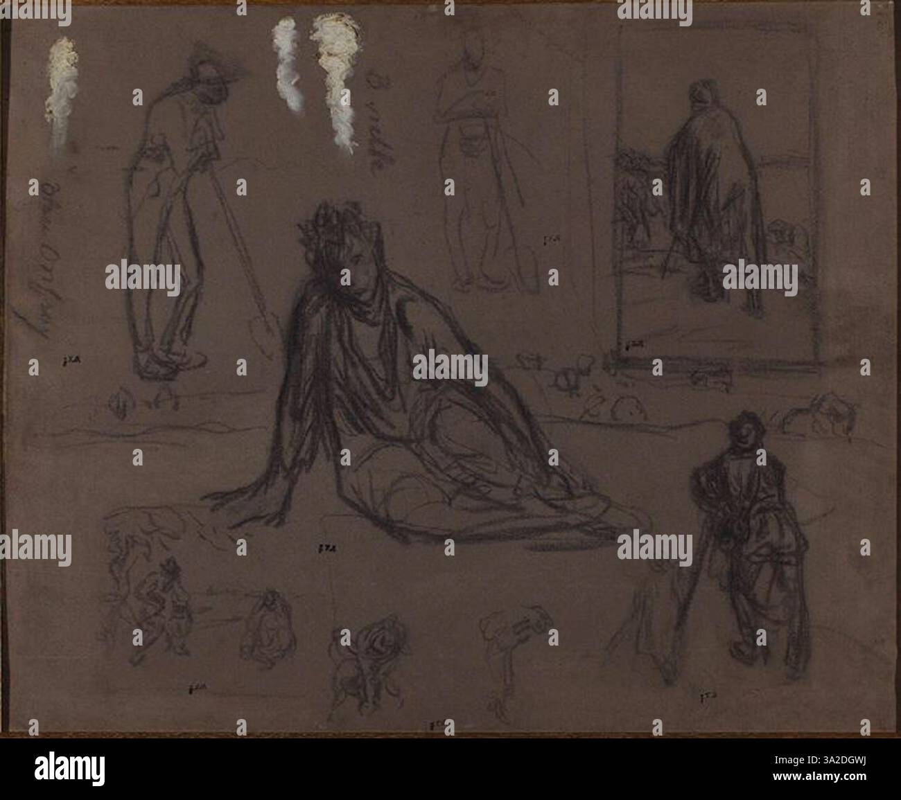 Millet’s sketch of shepherds reflects his fascination with rural life ...