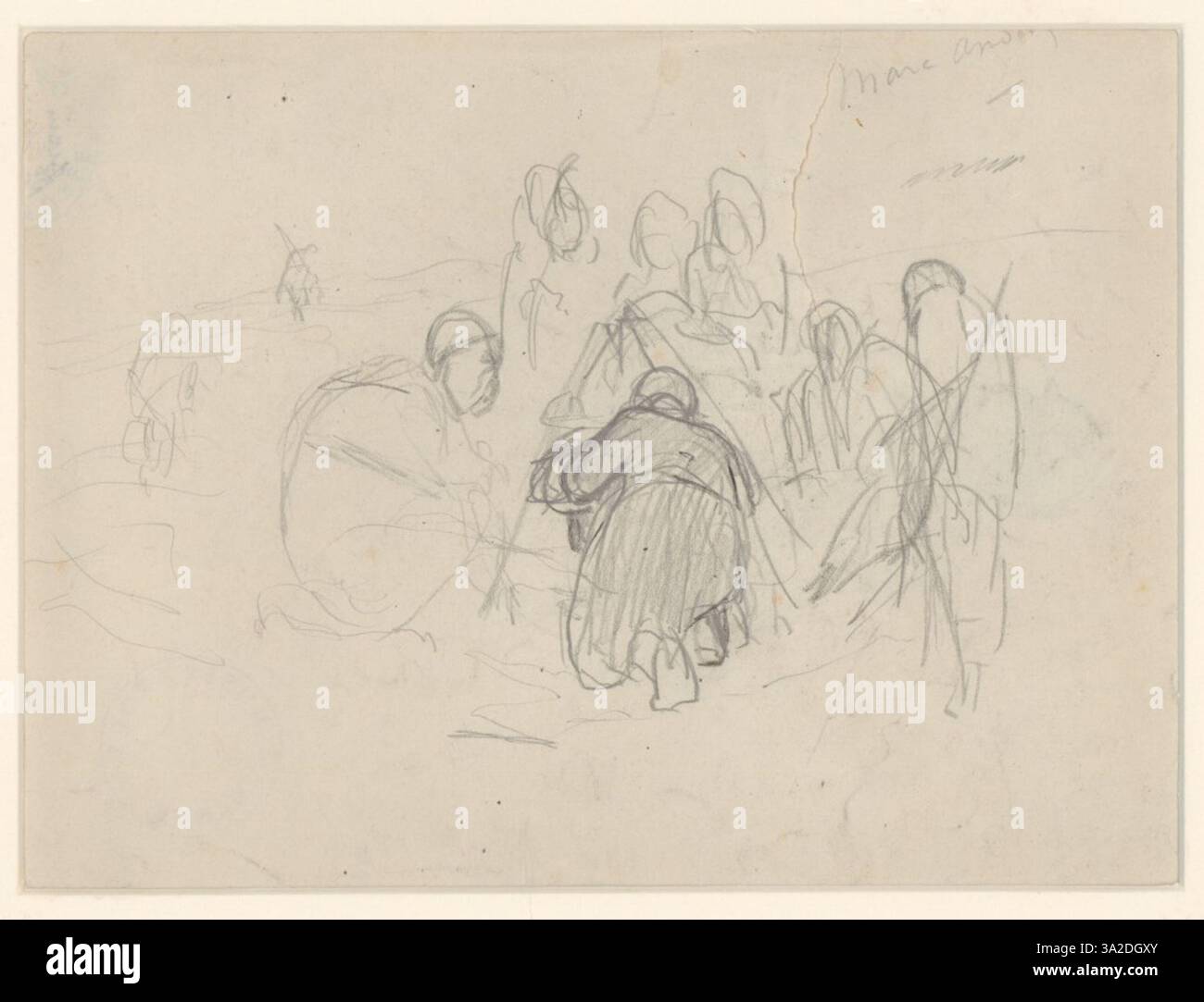 'Etude de personnages' portrays a study of figures, emphasizing their ...