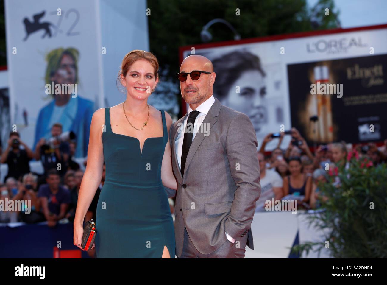 Actor Stanley Tucci and wife Felicity Blunt attend the premiere of ...