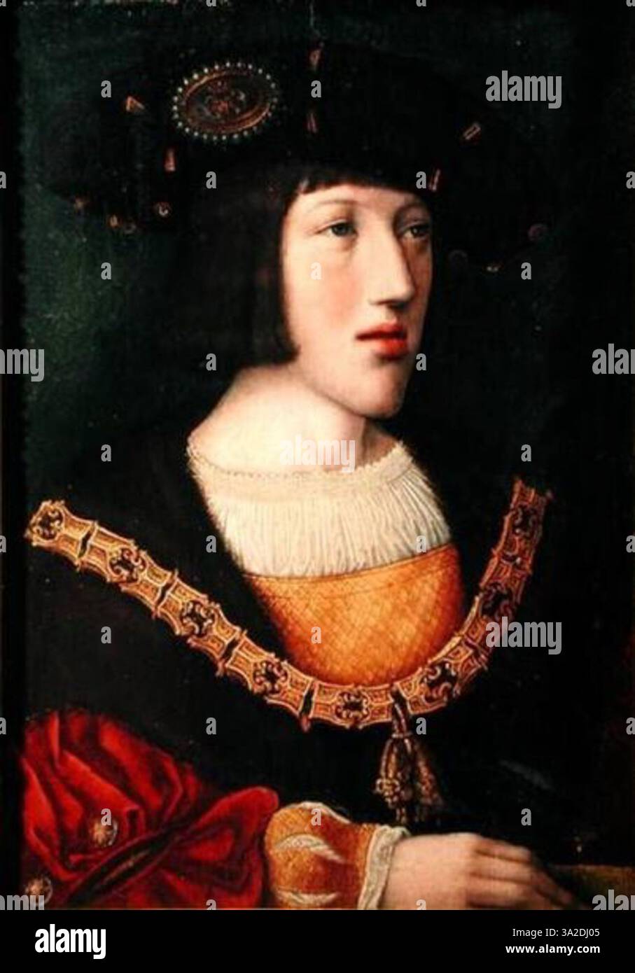 This 1516 portrait by Bernard van Orley depicts Charles V, Holy Roman ...