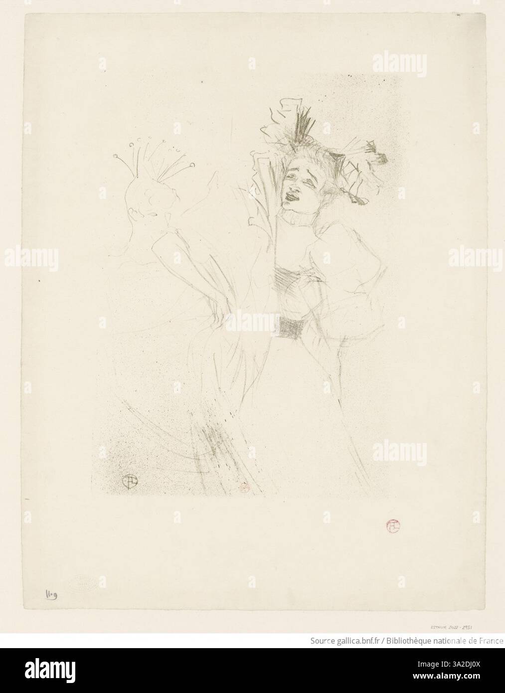 This lithograph shows Lender’s back as she dances the bolero step in ...