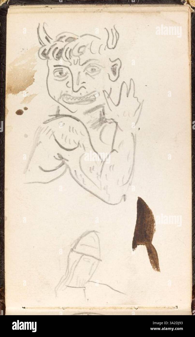 This artwork features a figure study, emphasizing movement, posture ...