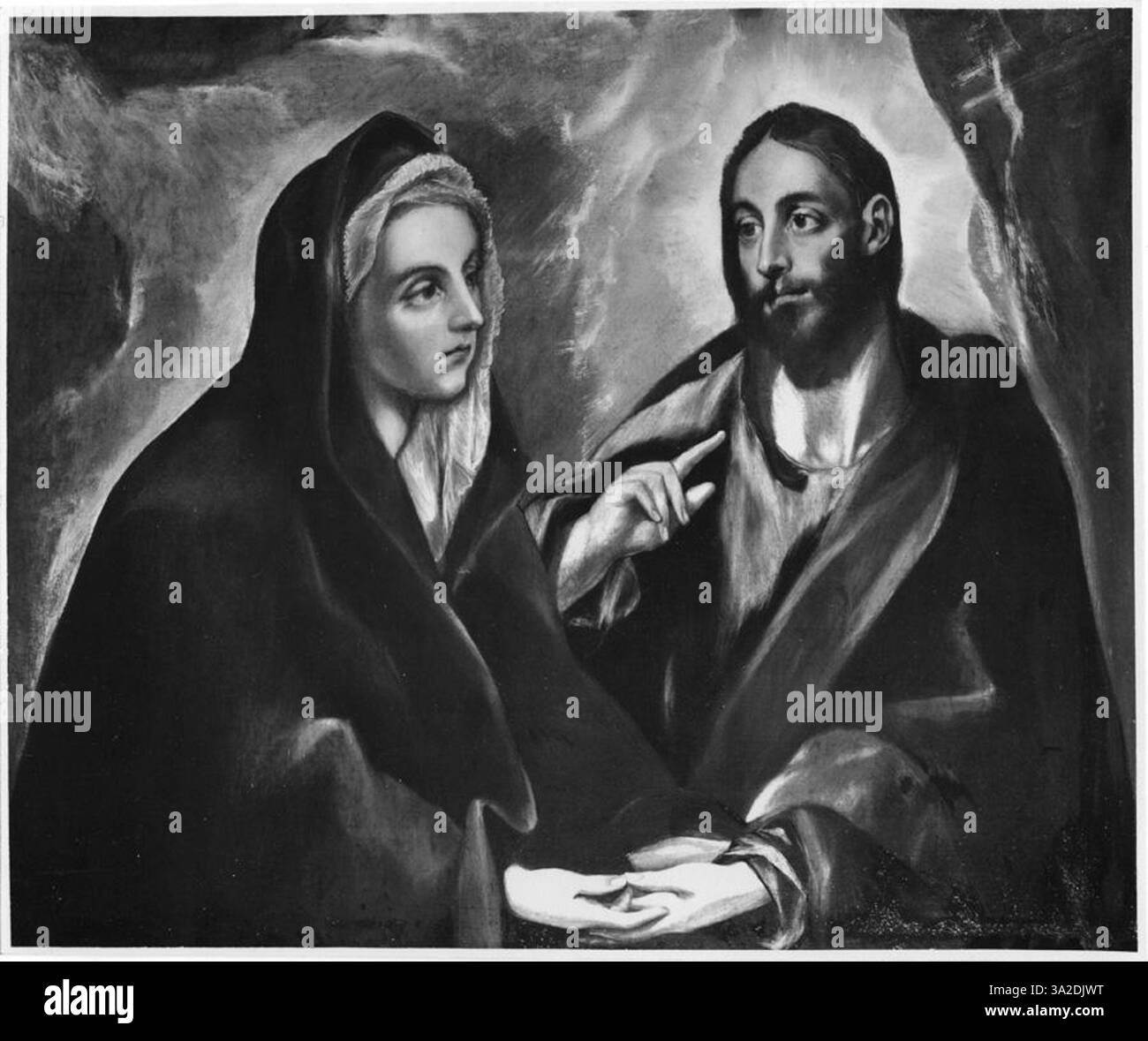 El Greco’s 'Commiato di Cristo dalla Madonna' illustrates the farewell ...
