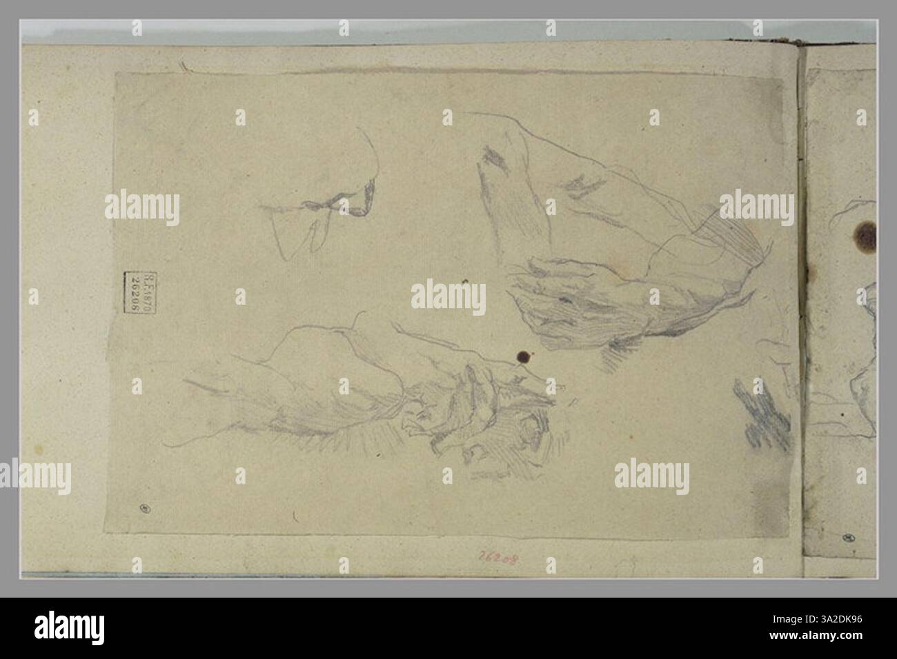 This study by Chassériau focuses on the detailed depiction of a human ...