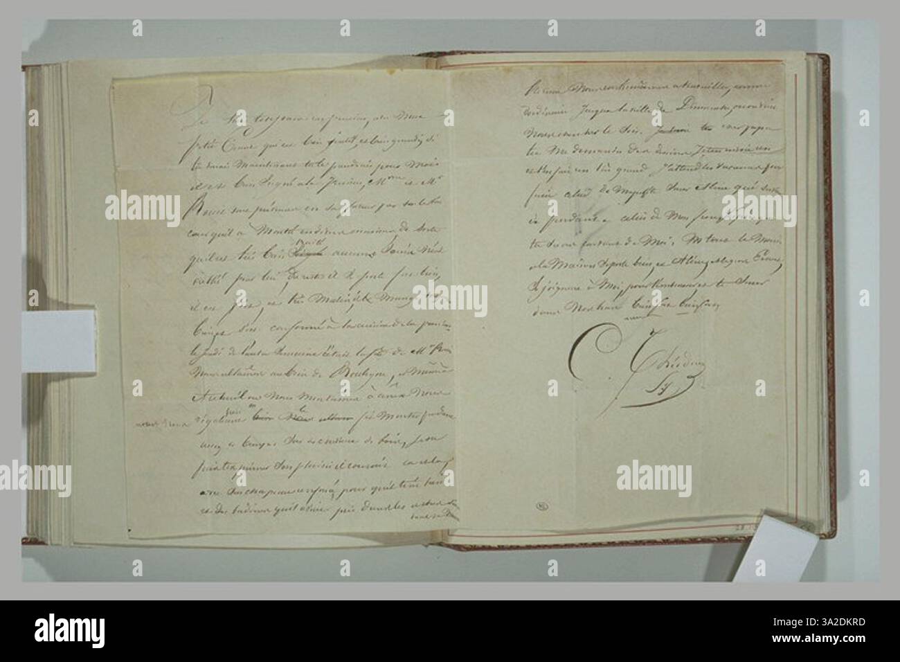 The verso of a letter from Théodore Chassériau to his father, Benoit ...