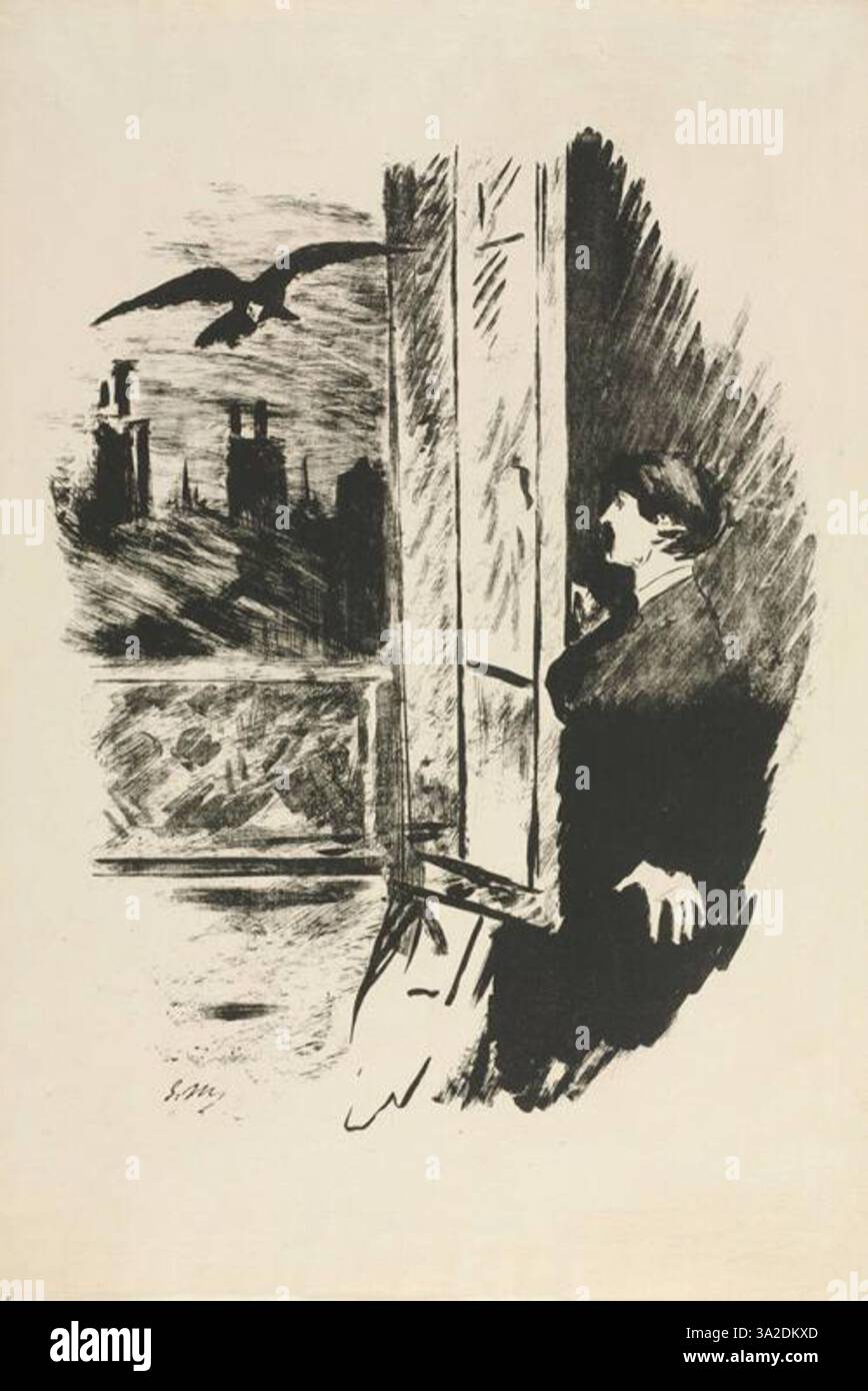 Manet’s second take on the scene from Edgar Allan Poe’s 'The Raven ...