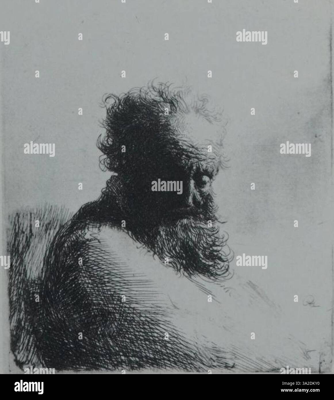 In 'White and Boon, B260-III,' Rembrandt’s etching highlights his ...