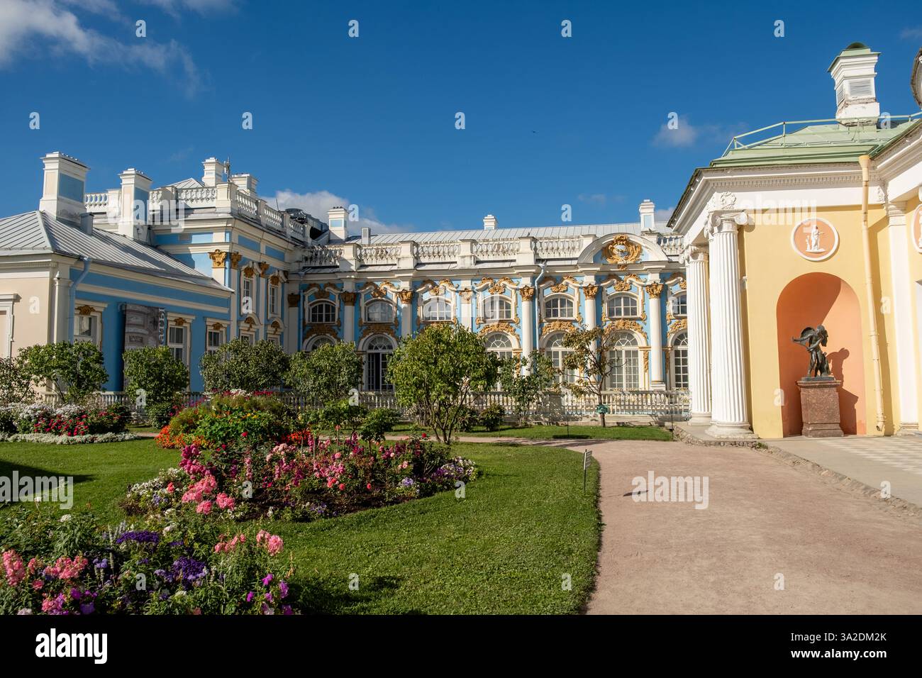 Visitors admire the intricate architecture of Catherine Palace amidst ...