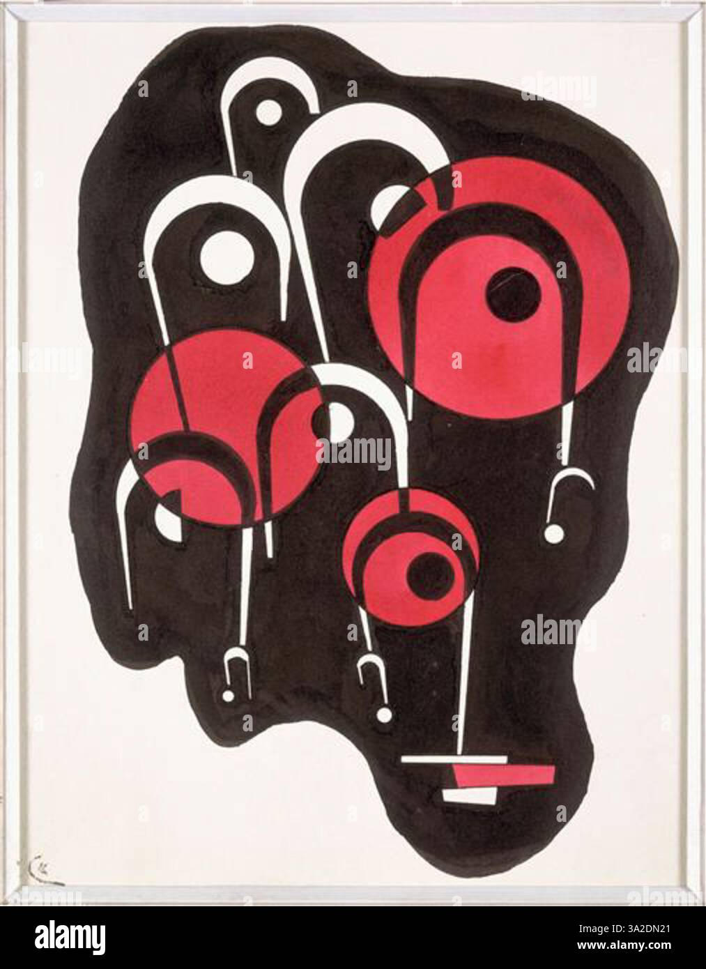 'Noir-rouge' ('Black-Red') by Kandinsky features bold contrasts of ...