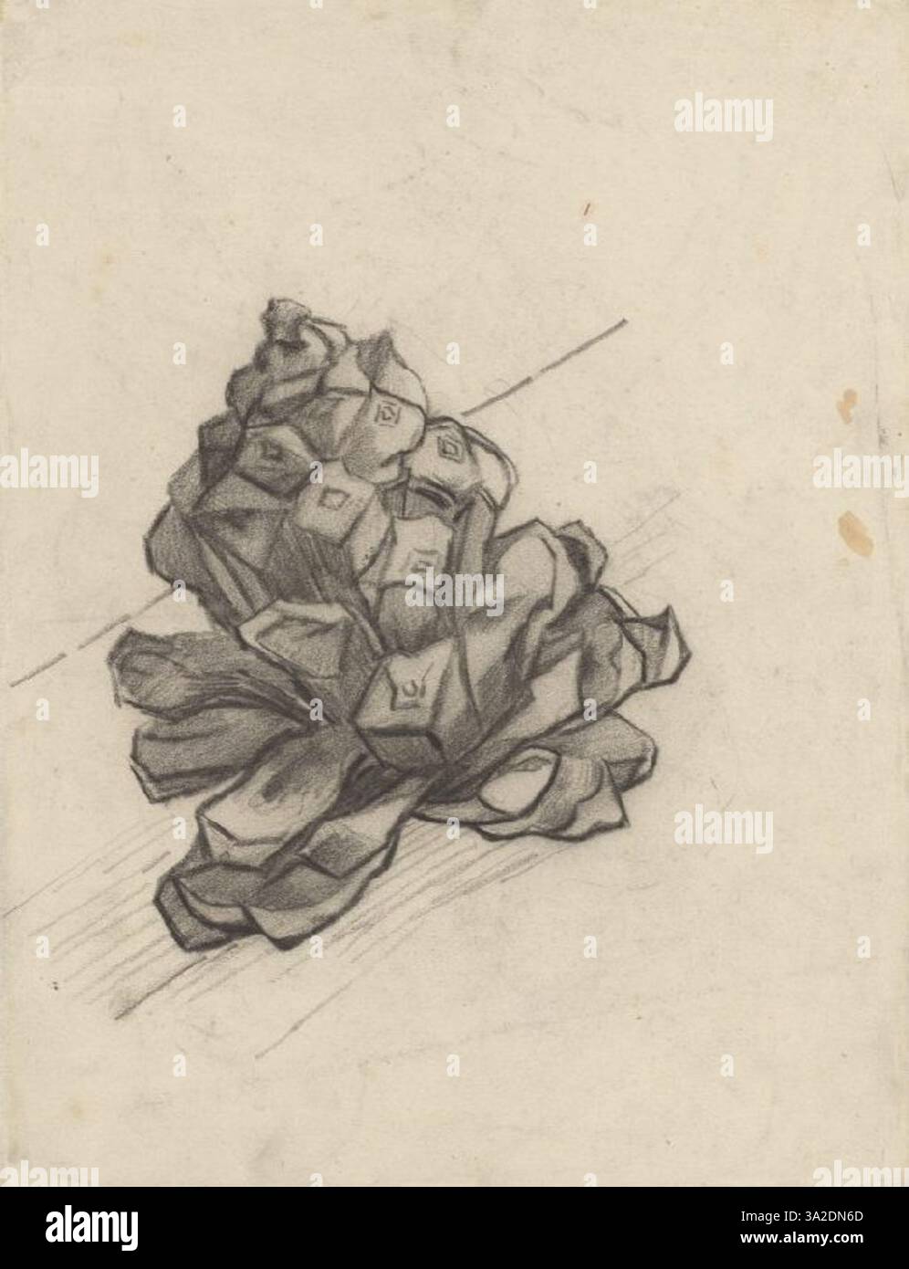 A drawing by Vincent van Gogh emphasizing the movement and texture of ...