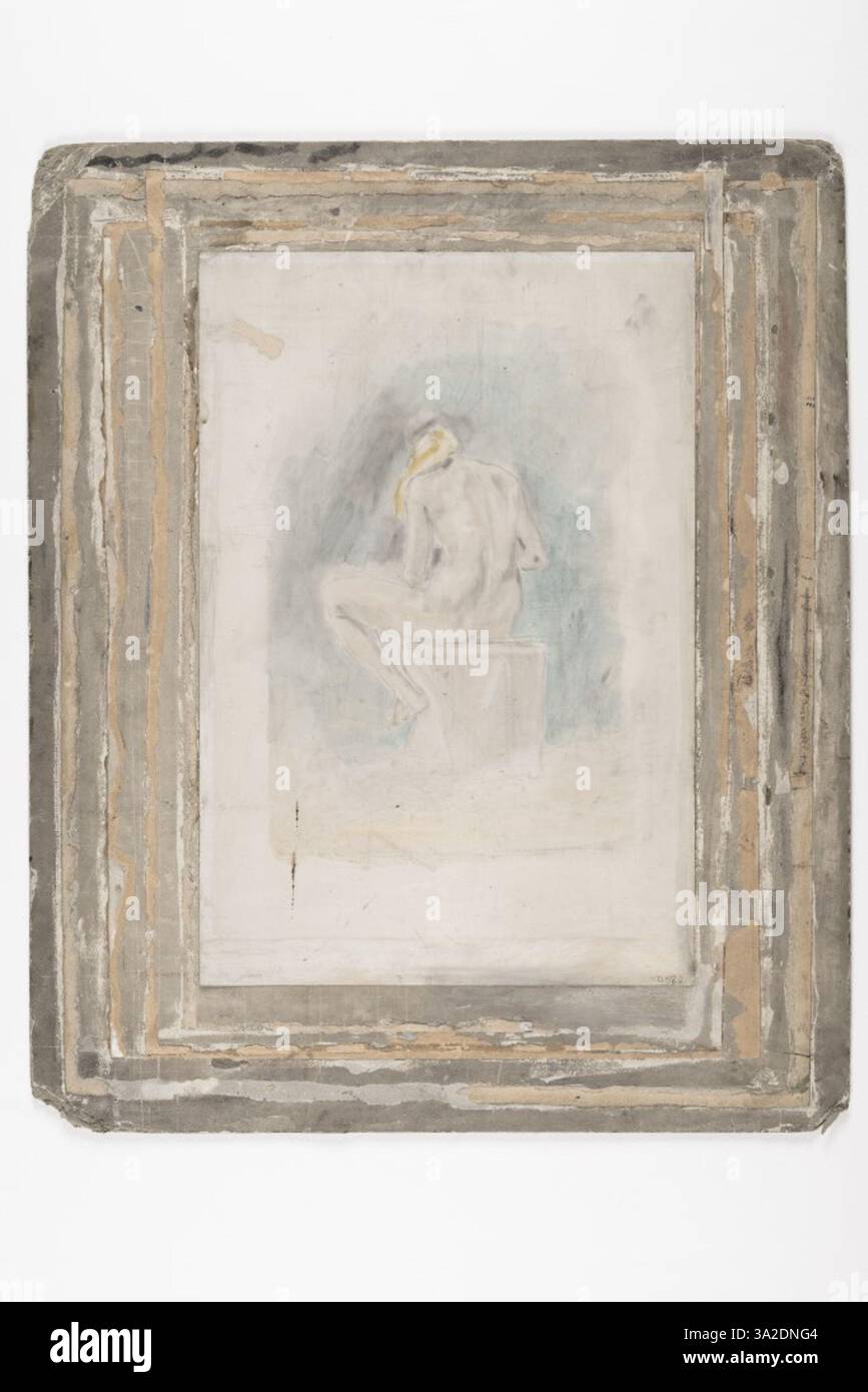 'Femme assise' portrays a seated female figure, focused on posture and ...