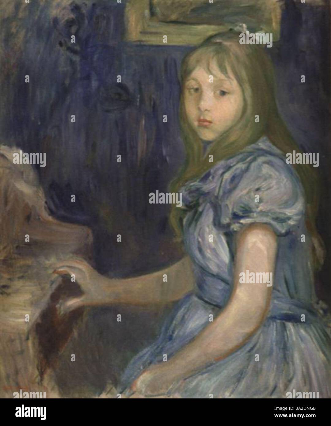 In this 1892 painting by Berthe Morisot, the subject, Lucie Léon, is ...