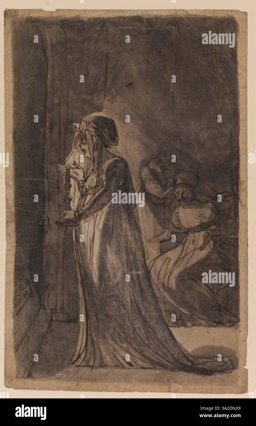 This work by Fuseli depicts Lady Macbeth sleepwalking, a pivotal moment ...