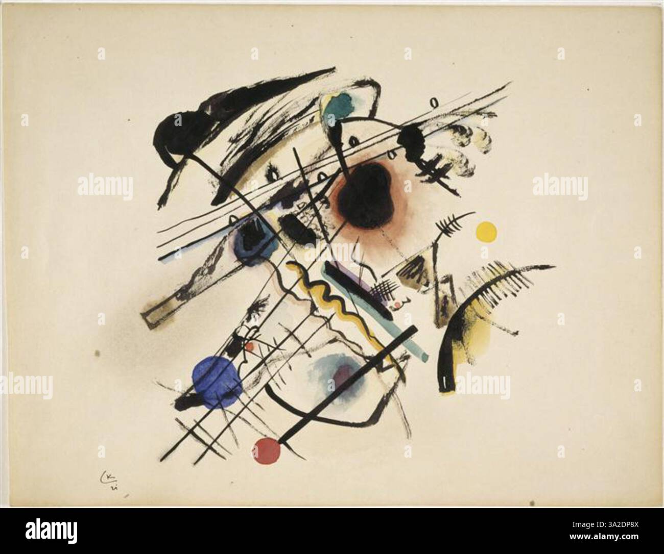 'Etude pour Schwarzer Fleck' ('Study for Black Spot') by Kandinsky ...