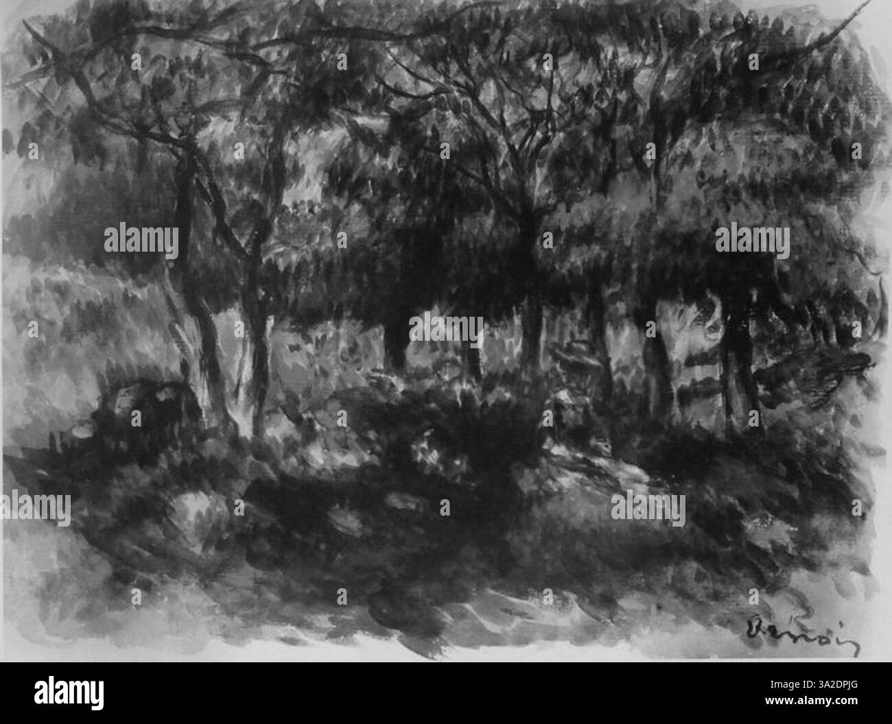 In Renoir’s 1852 painting, the artist portrays figures in a ...