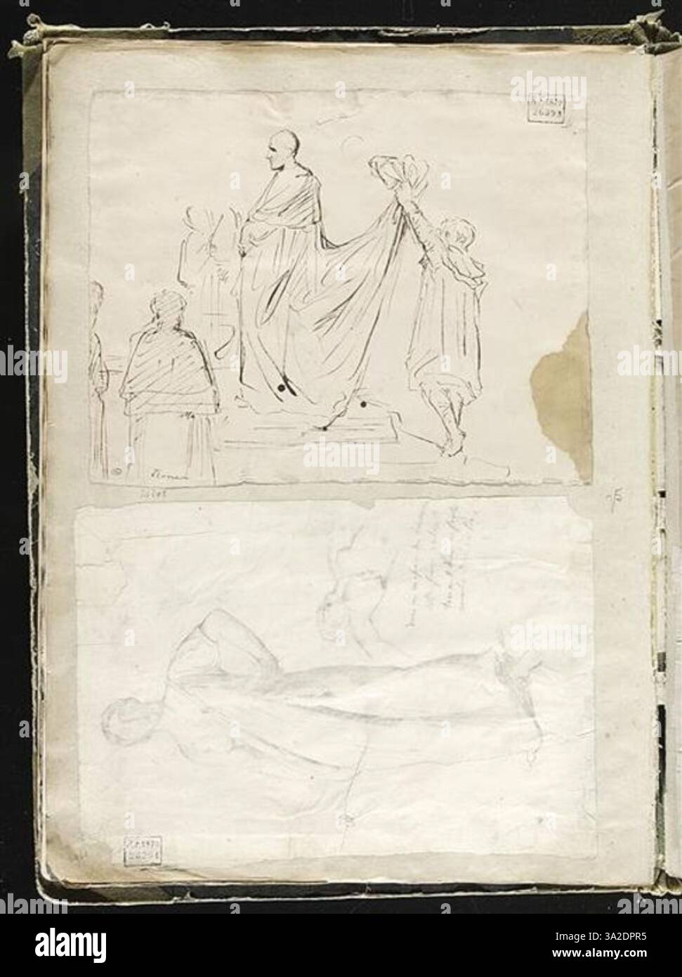 This scene by Chassériau shows a child lifting the train of an bishop’s ...