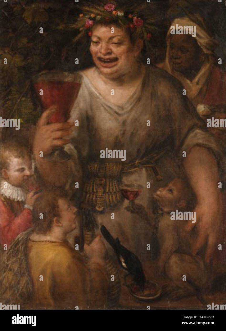 In this painting, Carracci depicts a man in the guise of Bacchus, the Roman god of wine ...