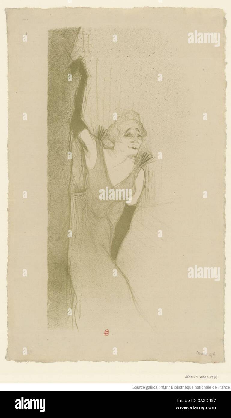 'Yvette Guilbert' is a portrait by Toulouse-Lautrec that showcases the ...